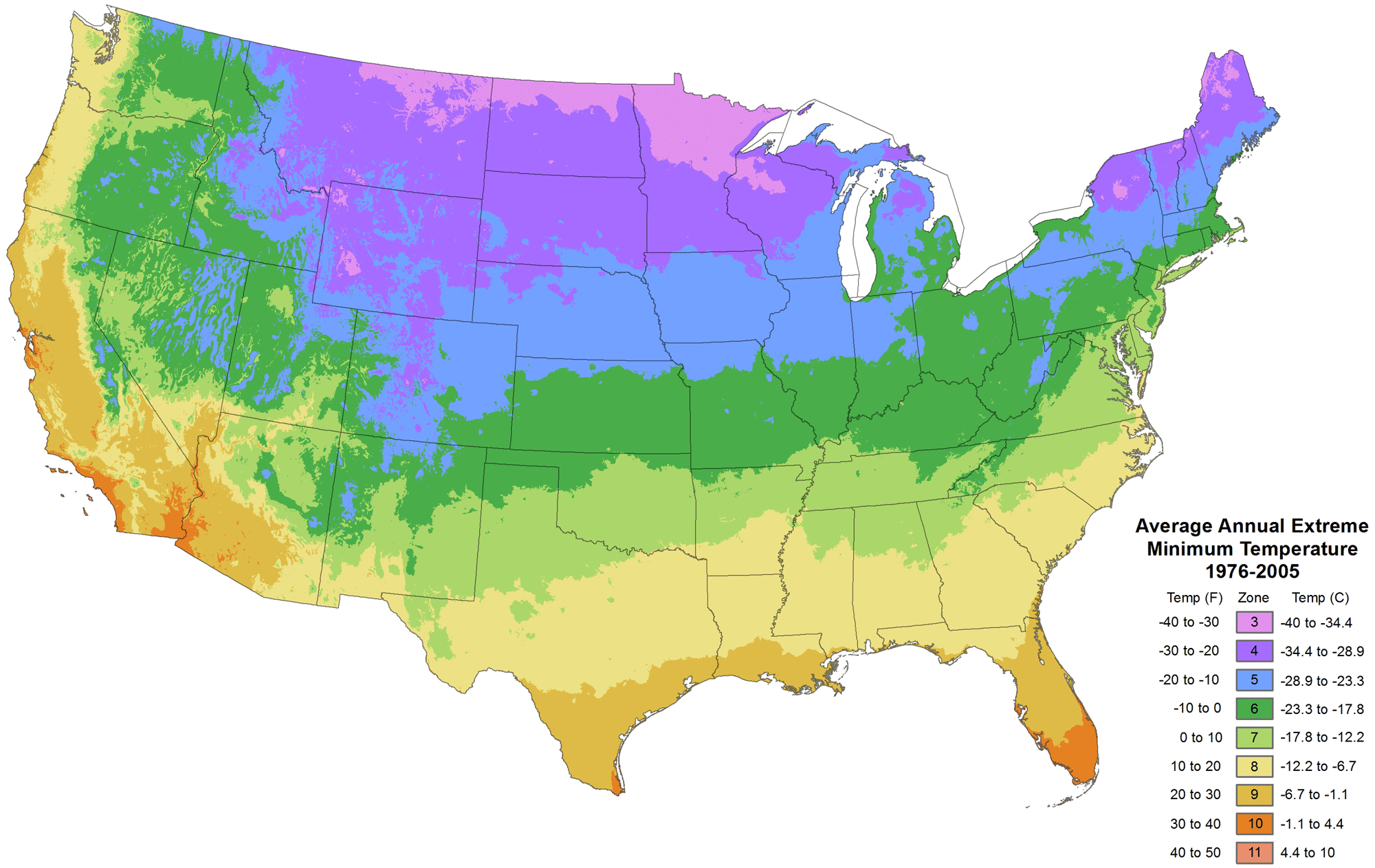 USDA Hardiness Zone Map - UrbanPlantNook